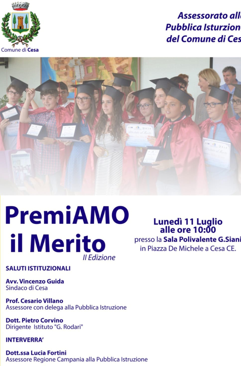 Seconda edizione di “Premiamo il merito”, l'iniziativa dedicata agli alunni