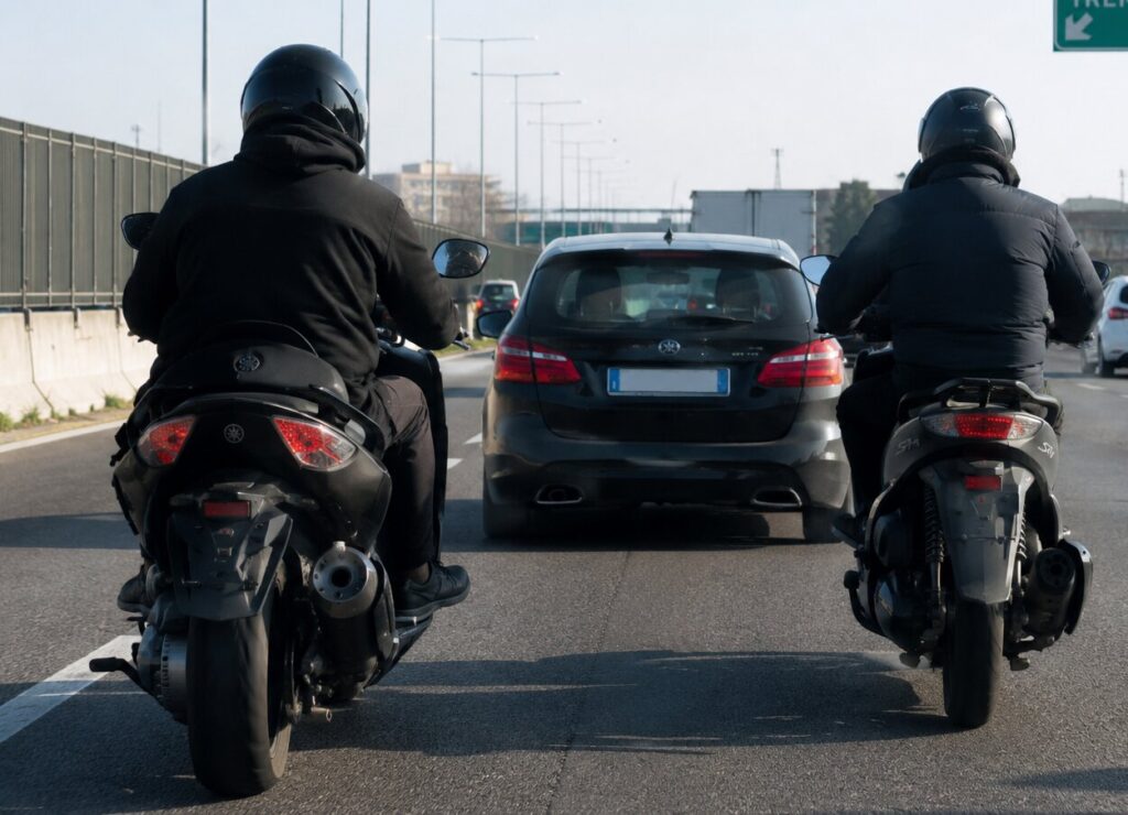 Scooter senza targhe rapinano automobilisti: emergenza sull'Asse Mediano