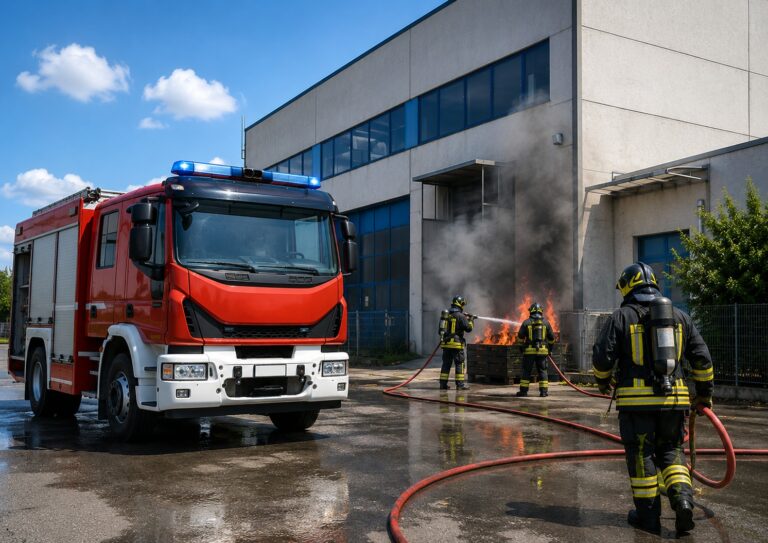 Incendio in un'azienda, proprietario intossicato dal fumo